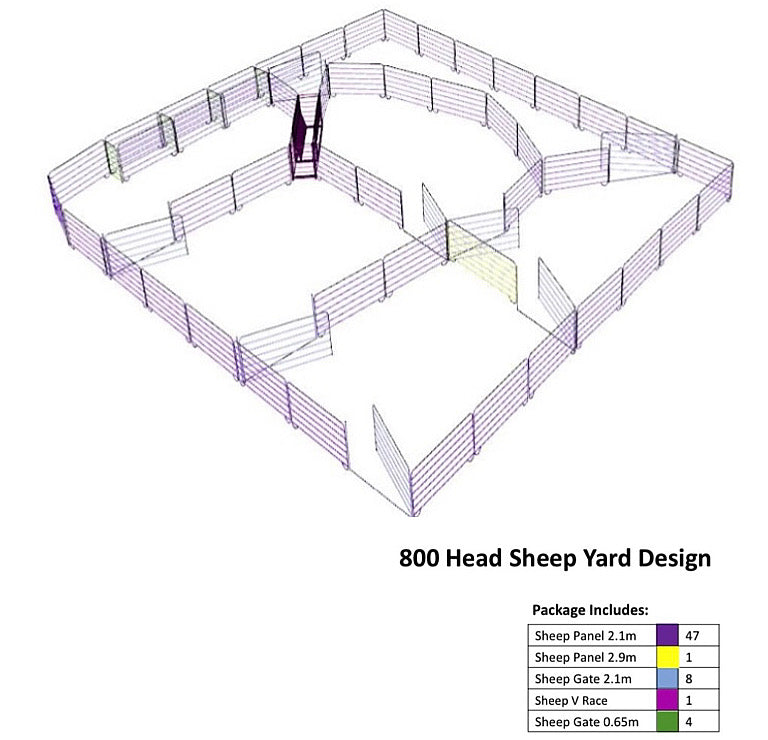 800 Head Sheep Yard Design – Mixsteel
